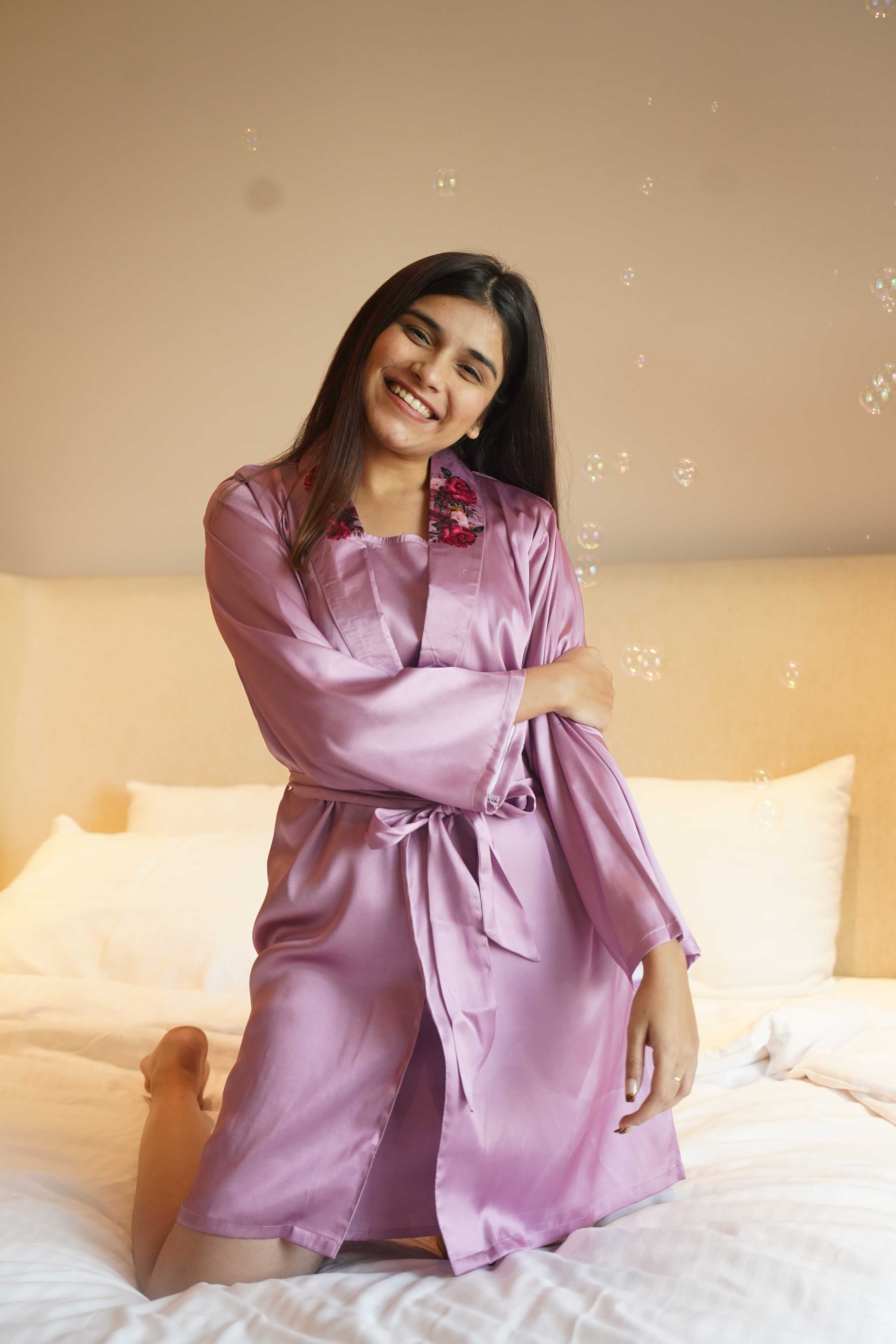 Customised Satin Robe – Personalized Name Robe for Gifting & Lounging ...