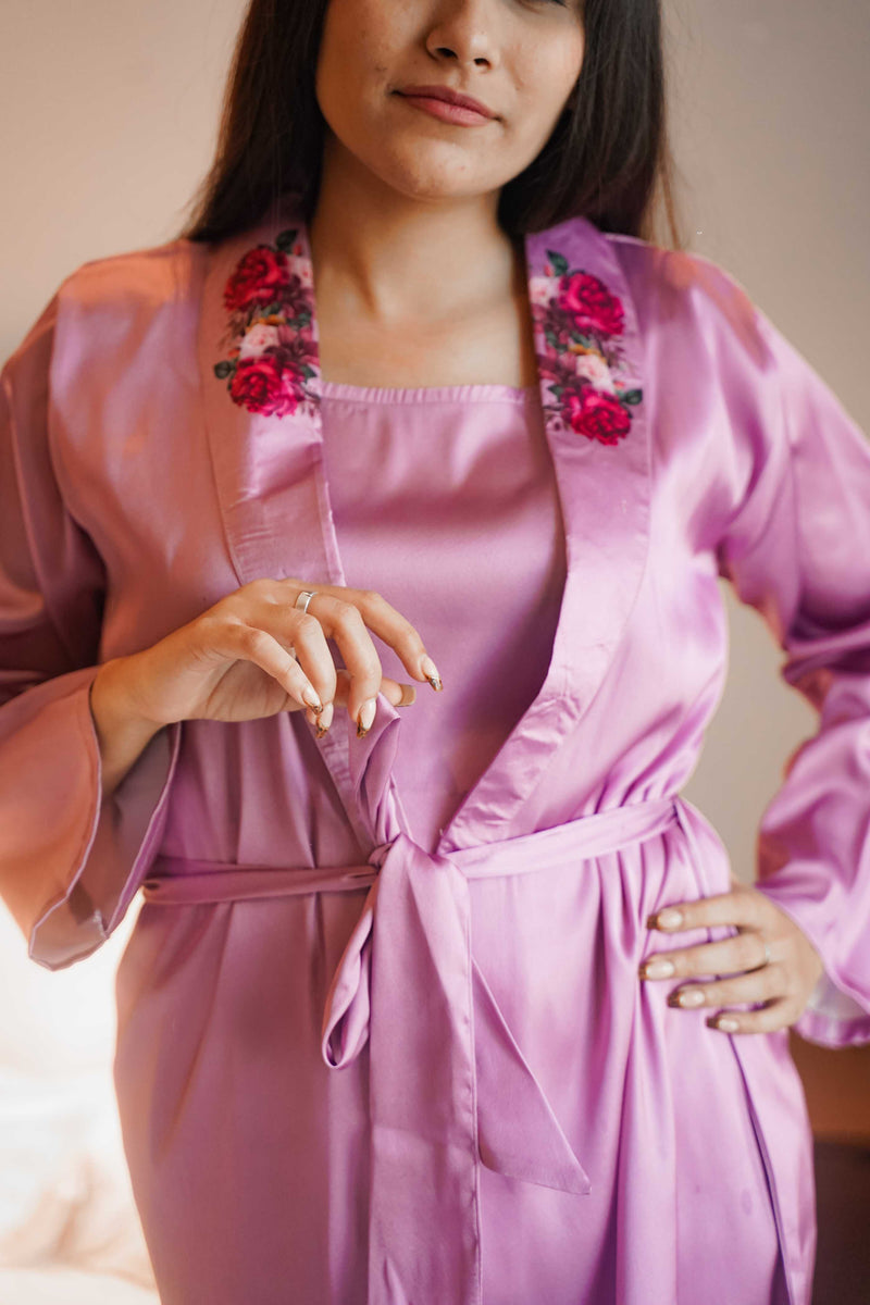 Customised Satin Robe – Personalized Name Robe for Gifting & Lounging ...